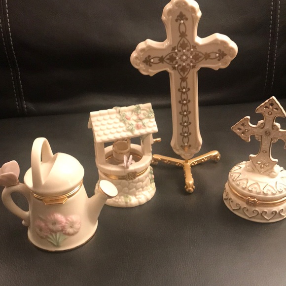 Lenox | Other | Lenox Treasure Boxes And Cross With Stand | Poshmark